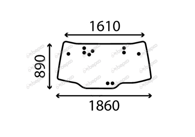 For MASSEY FERGUSON 8600 8700 REAR WINDOW CURVED - TINTED – Gwynedd ...