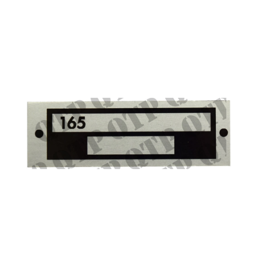Massey Ferguson 165 Serial Number Badge – Gwynedd Farm Machinery Ltd