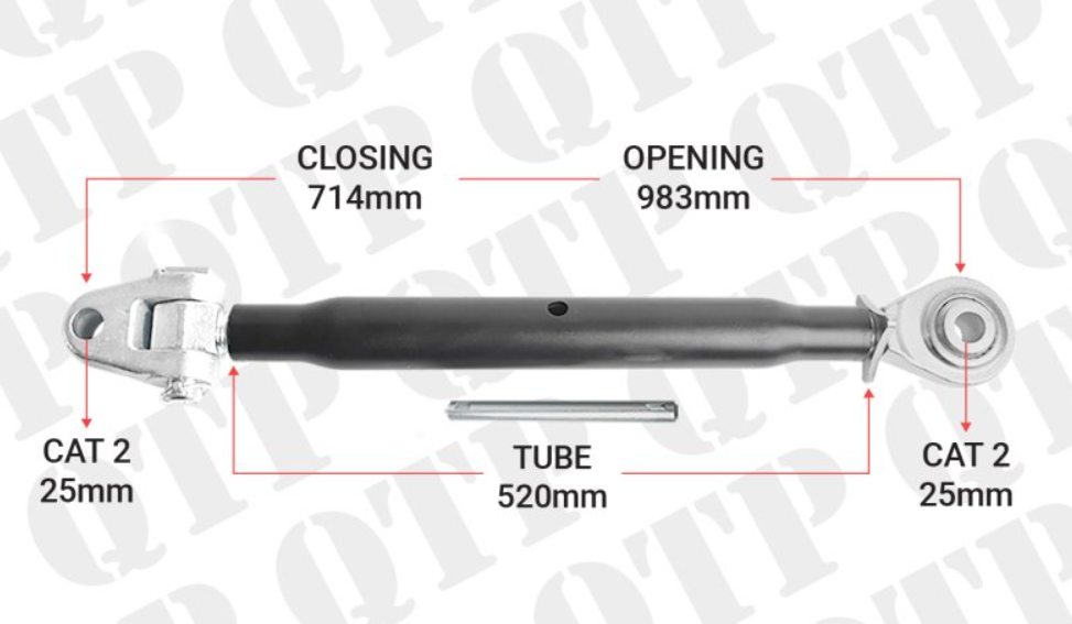 Top Link Cat 2 / 2 Knuckle Ball 520mm Heavy Duty – Gwynedd Farm ...