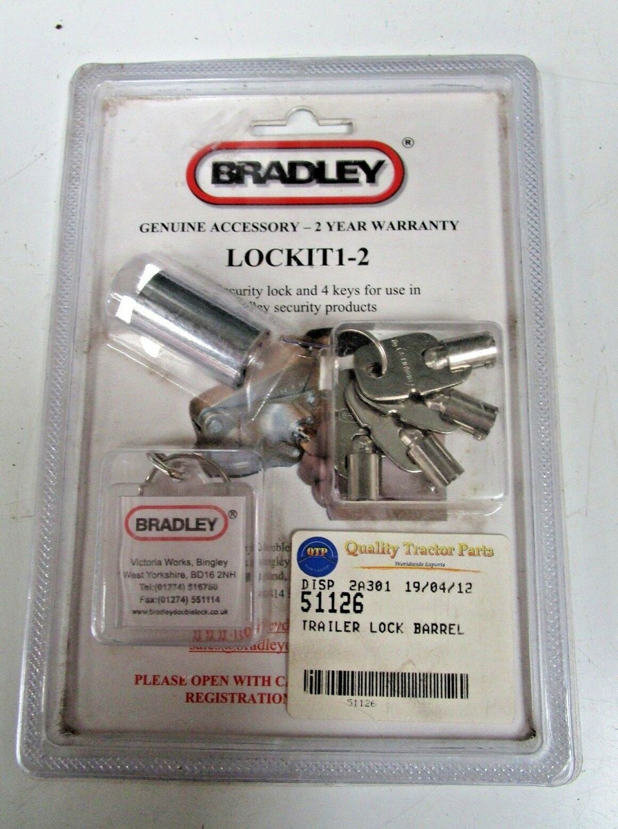 GENUINE BRADLEY TRAILER LOCK BARREL – Gwynedd Farm Machinery Ltd