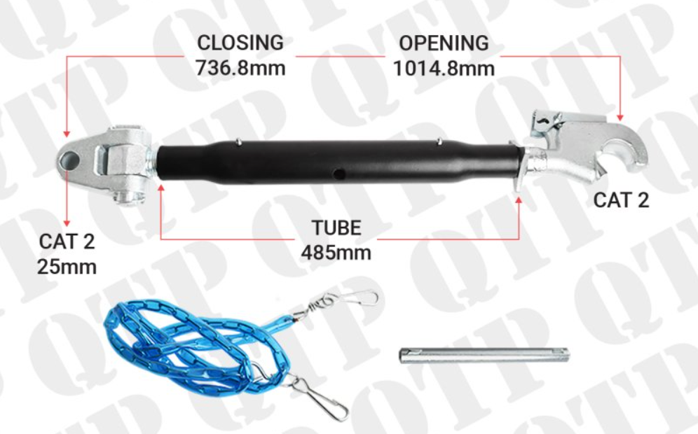 Top Link Knuckle Cat 2 / 2 Hook 485 mm Heavy Duty – Gwynedd Farm ...