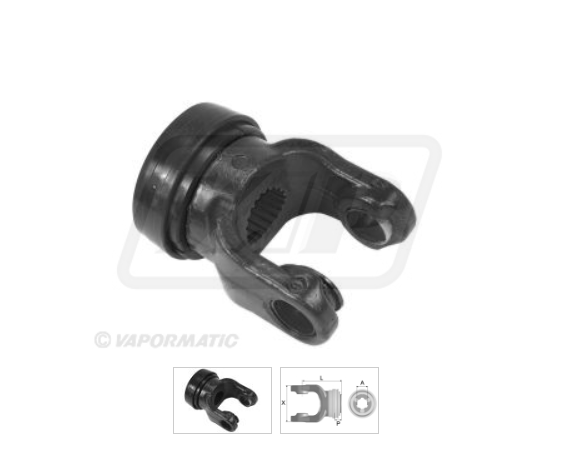 PTO Outer Yoke, Retractable Collar 1 3/8, 21 UJ size 27 x 74.6mm ...