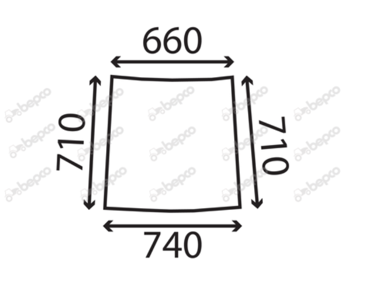 For JOHN DEERE 40 50 55 SG2 DOOR WINDOW GLASS UPPER - LEFT - CURVED ...
