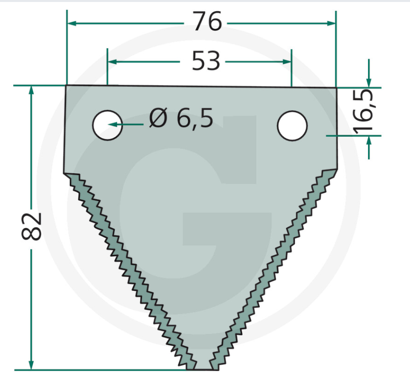 For CASE MASSEY FERGUSON Combine Knife sections Top serrated PACK OF 2 ...