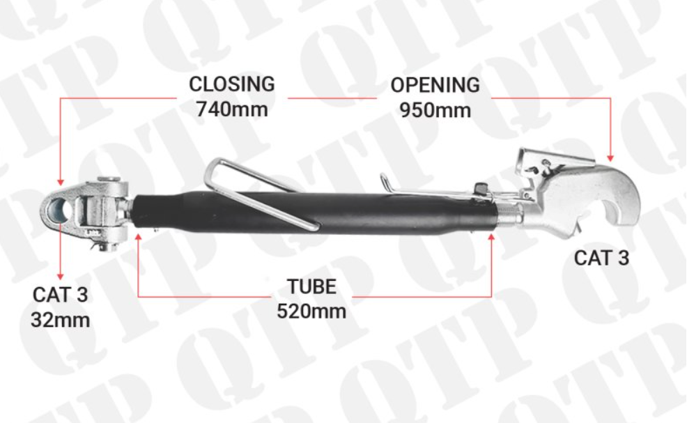 Top Link Knuckle Cat 3 / 3 Hook 520mm Heavy Duty – Gwynedd Farm ...