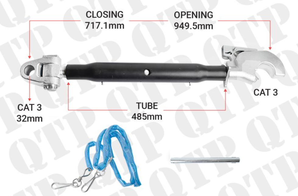 Top Link Knuckle Cat 3 / 3 Hook 485mm Heavy Duty – Gwynedd Farm ...