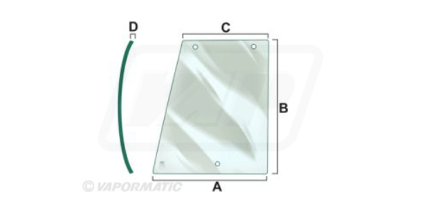 For CASE IHC 5100 R/H Side Window Tinted Glass Pro – Gwynedd Farm ...
