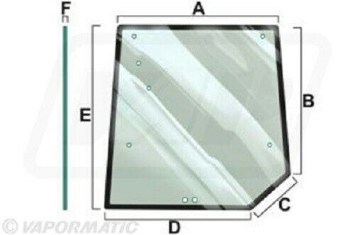For Massey Ferguson Rear Window Glass 56, 62,64,67,76,77,81,82,84 ...