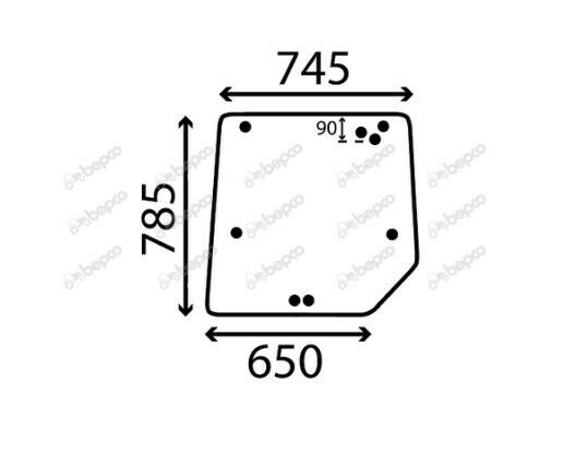 Massey Ferguson 4200 4300 REAR WINDOW FLAT - TINTED – Gwynedd Farm ...