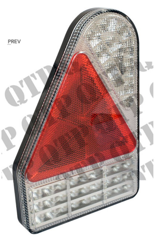 Trailer Lamp Combination Triangle Slimline Chrome LED - LH - 10/30V 45 ...