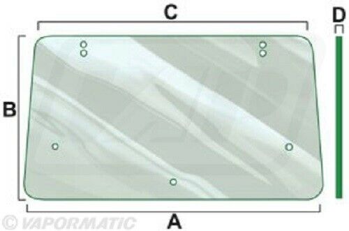 Massey Ferguson GKN Sankey Cab Rear Window Glass (240, 250, 265, 275,2 ...